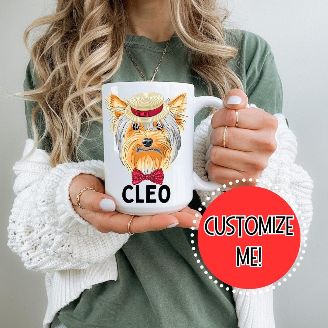 Personalized Yorkie Mug Yorkshire Terrier Coffee Mug Customized Custom ...