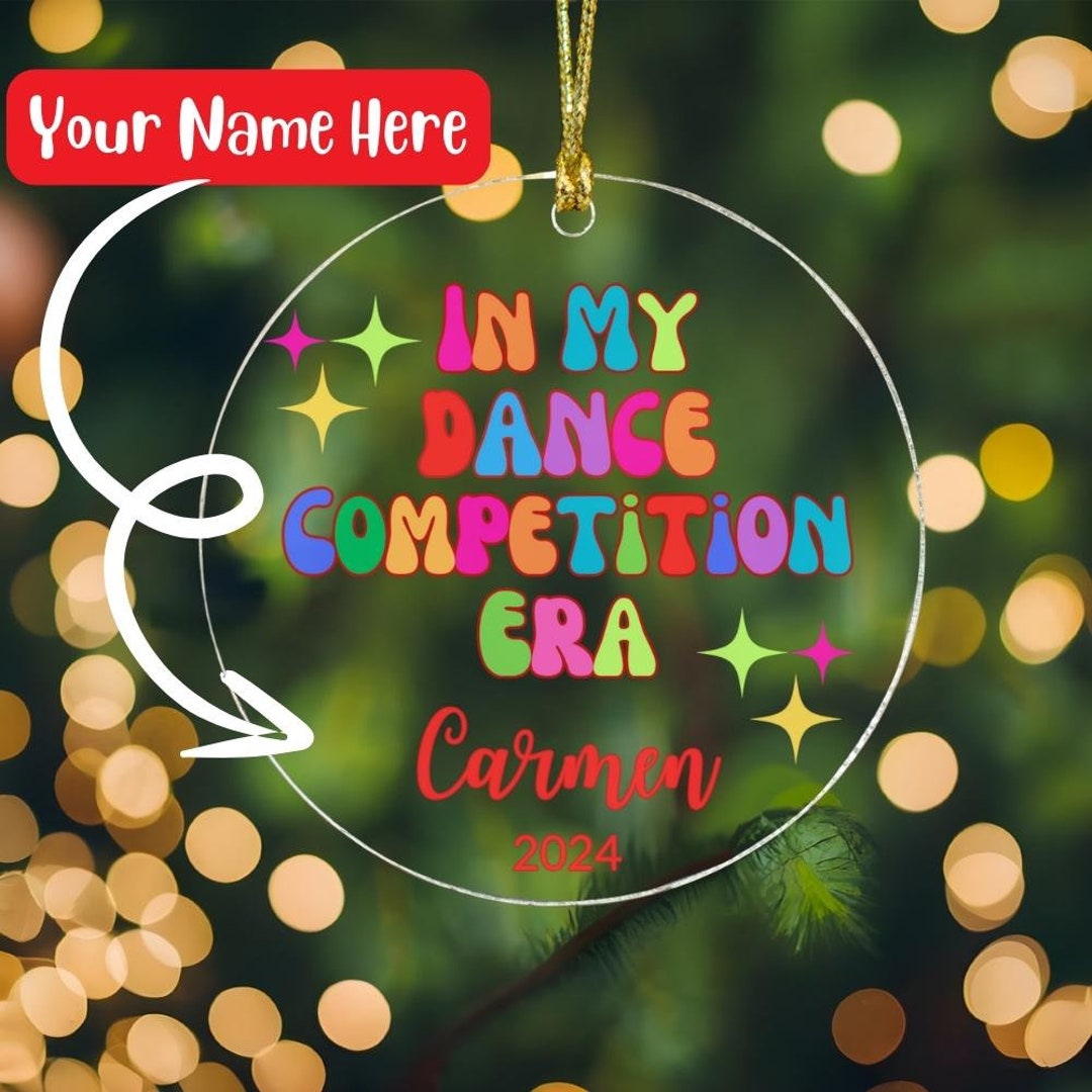 Dance Ornament, Dance Comp Era Christmas Ornament, Personalized Cheer ...