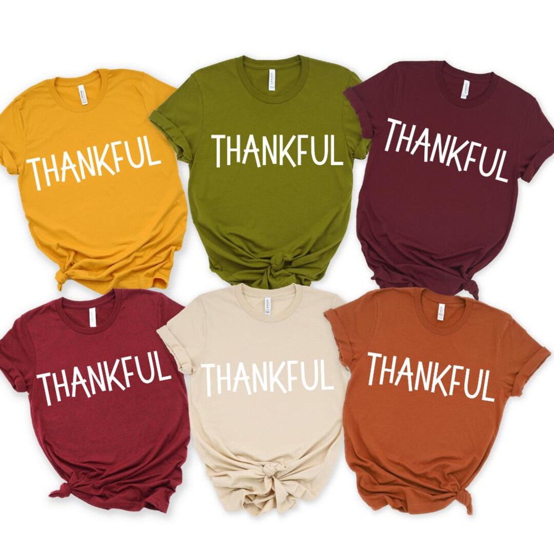 Thankful Thanksgiving Shirts | Cute Fall Tshirts for Women & Men ...