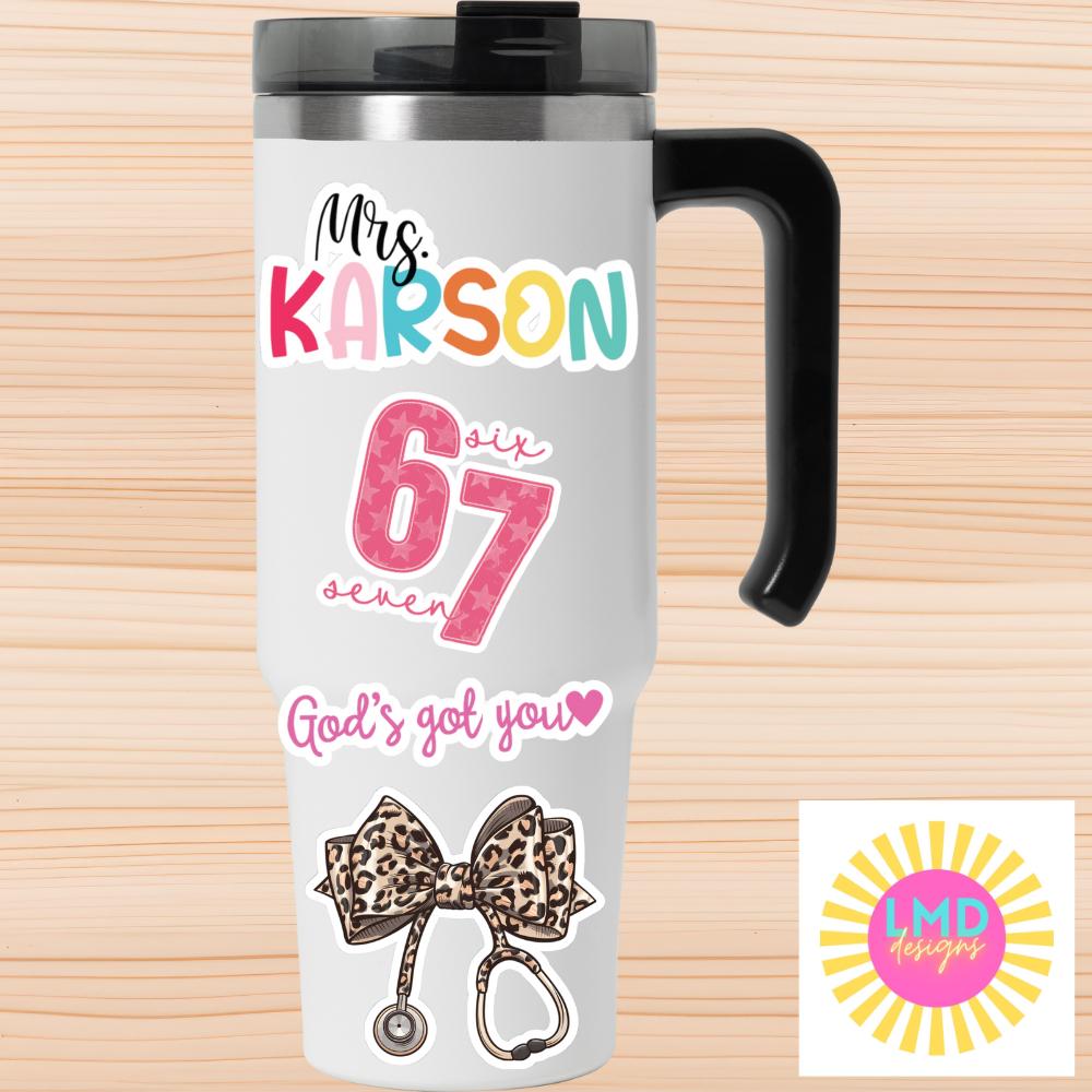 Pink 6 7 Sticker, Six Seven Sticker, 6 7 Sticker, Funny Number Meme ...