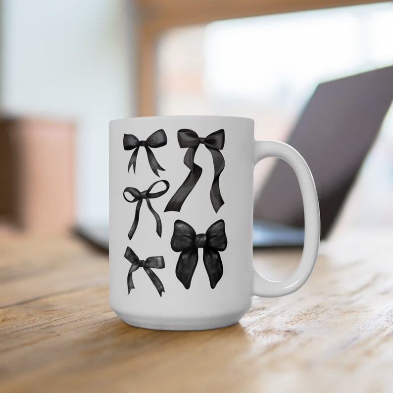 Coquette Black Bow Coffee Mug Preppy Girl Girly Girl Coffee Ceramic Mug ...