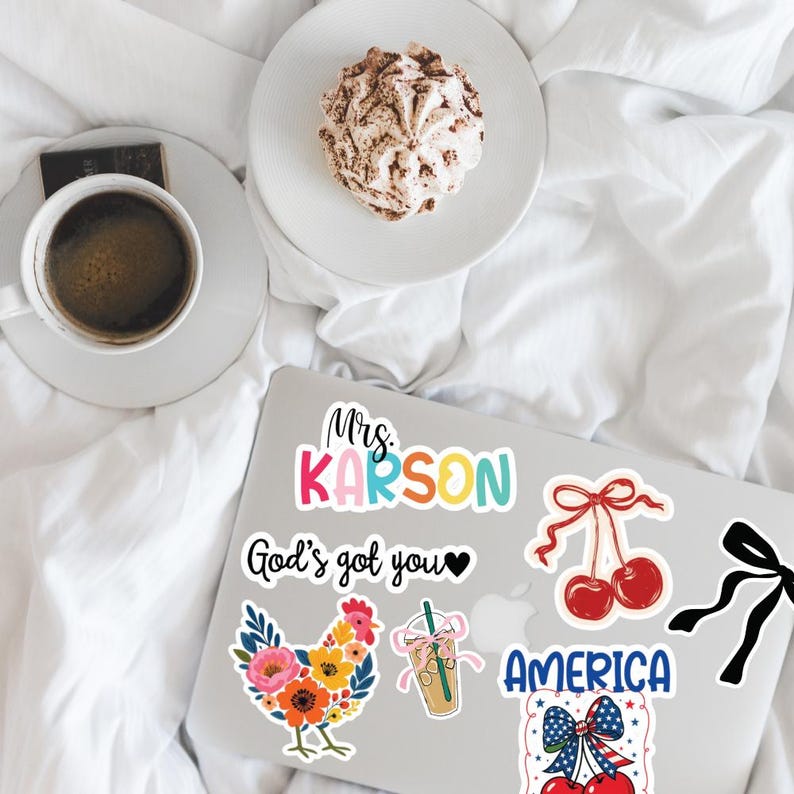 Chicken Stickers, Floral Chicken Sticker, Kindle Sticker, Laptop ...