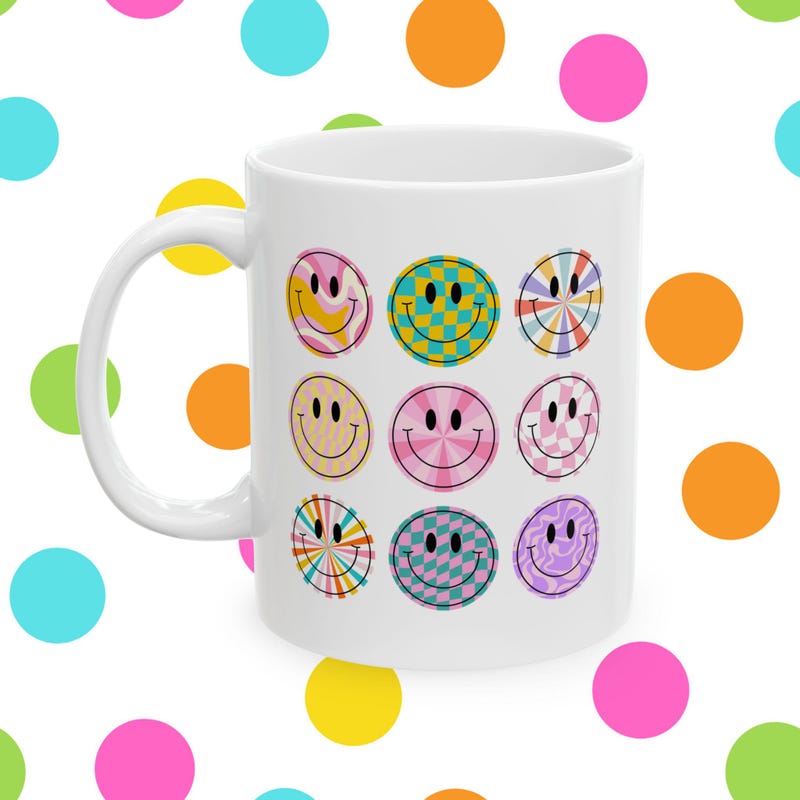 Smiley Face Coffee Mugs - Etsy
