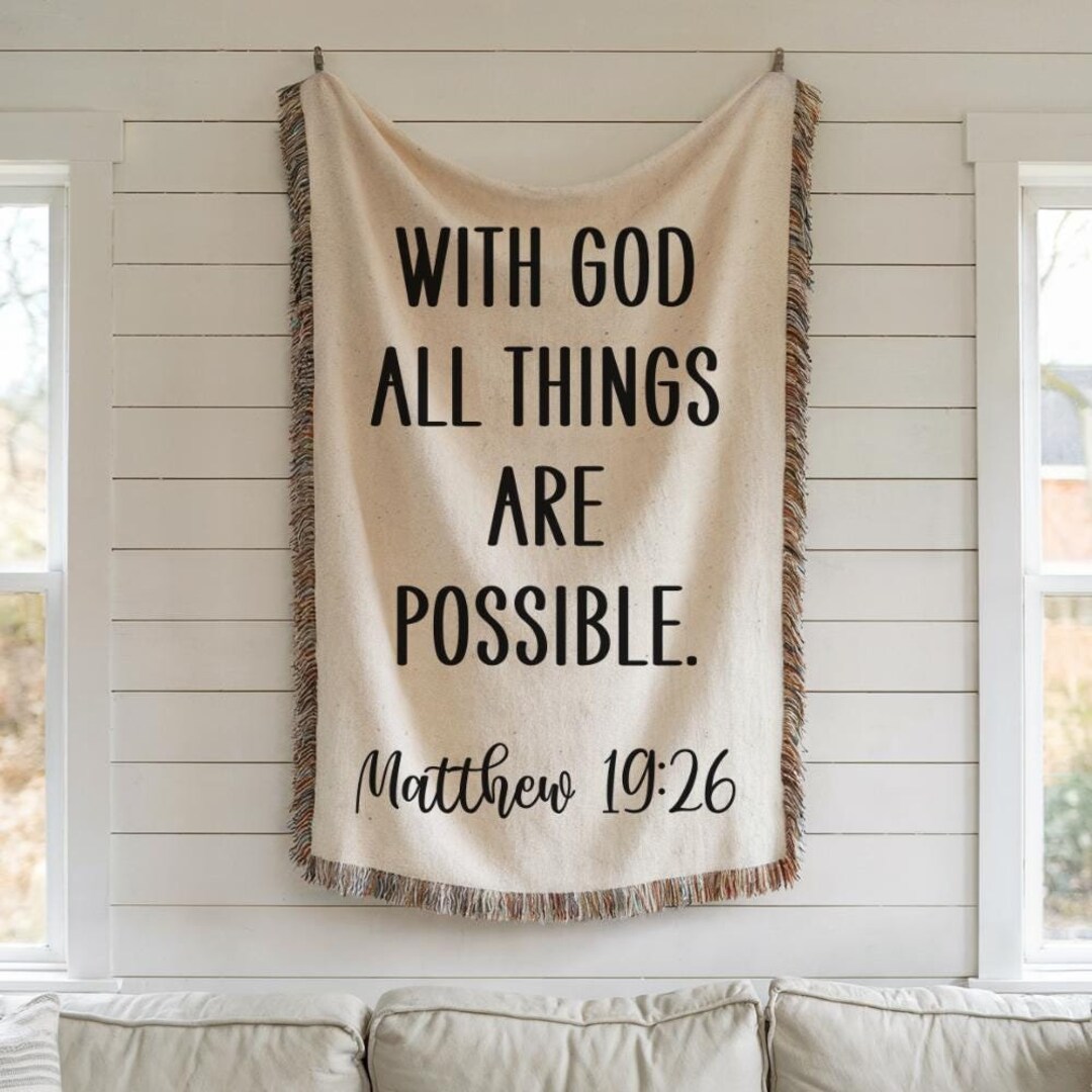 Custom Bible Verse Blanket Custom Scripture Woven Blanket Christian ...