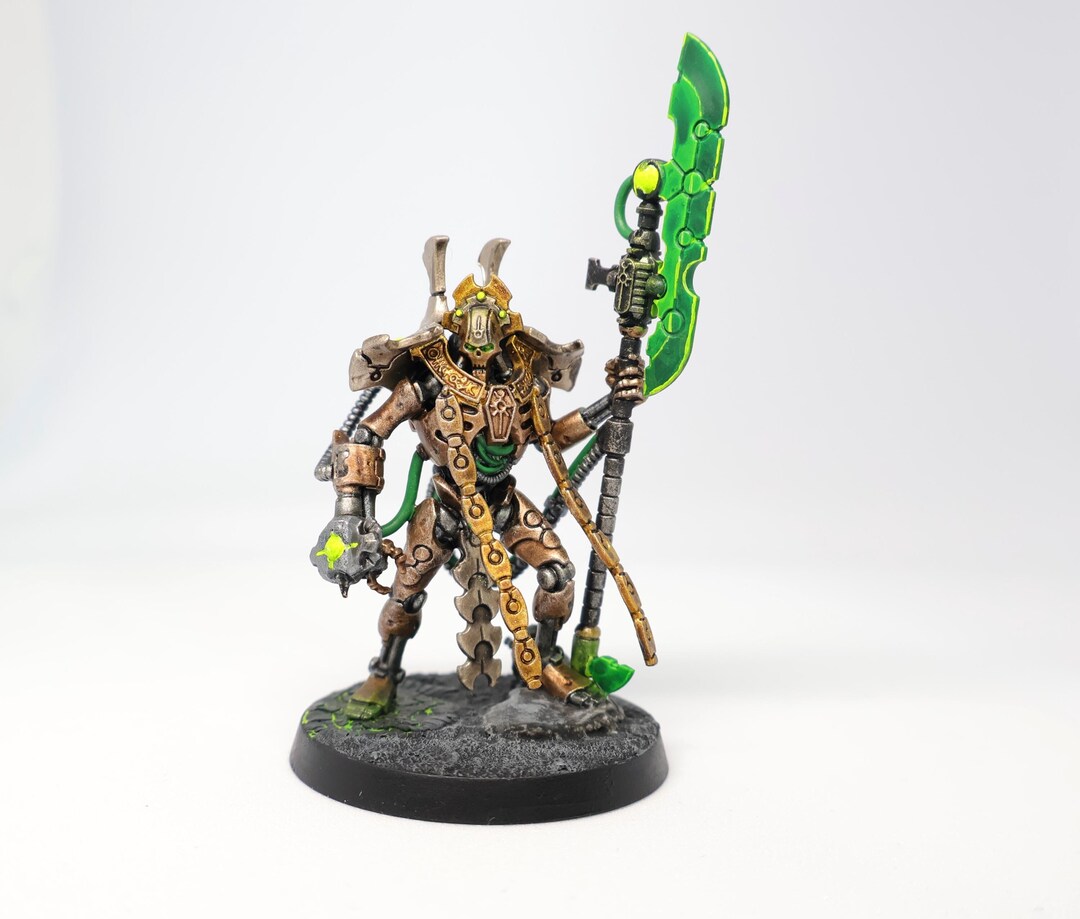 Necron Overlord With Tachyon Arrow Painted With Ready Base Warhammer ...