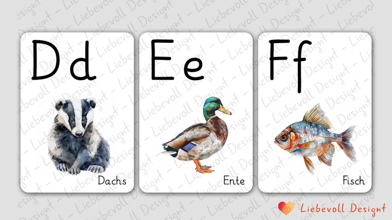 26 Letter Posters DOWNLOAD Immediately, PDF, Digital, German, Alphabet ...