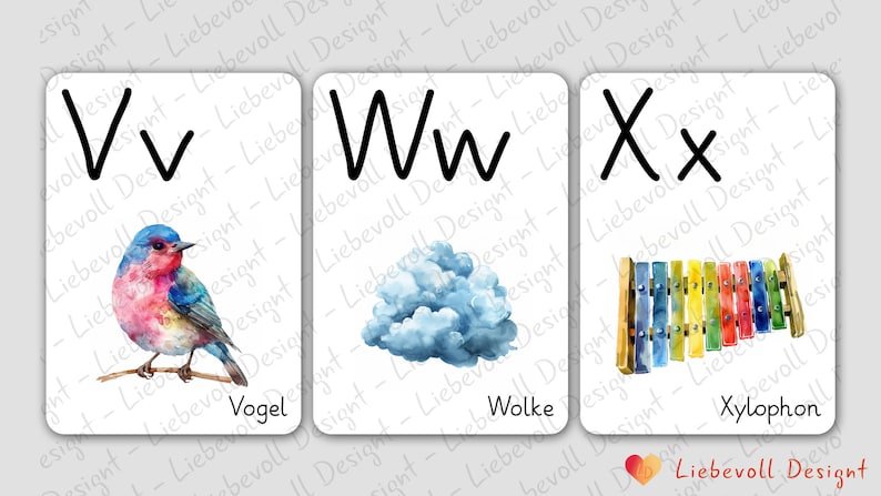 26 Letter Posters DOWNLOAD Immediately, PDF, Digital, German, Alphabet ...