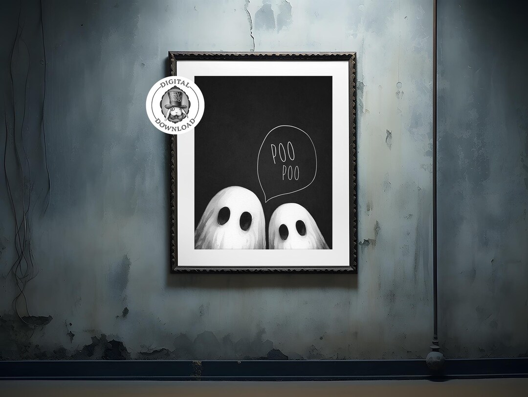 Ghost Bathroom Print | Poo Poo Ghosts | Halloween - 002-0028 - Etsy