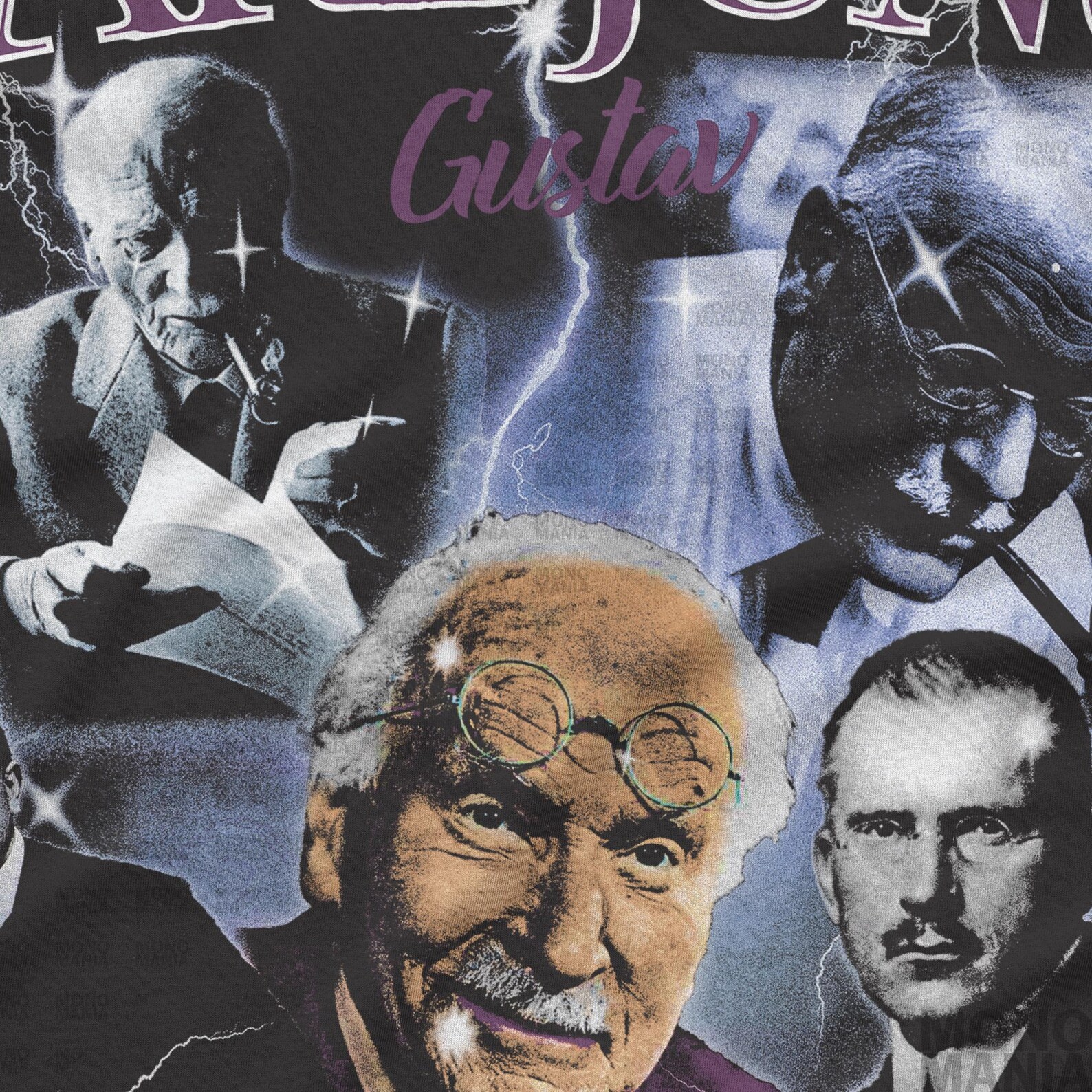 Carl Jung Tshirt Vintage 90s Gangsta Lightning Shirt Psychology Gift ...