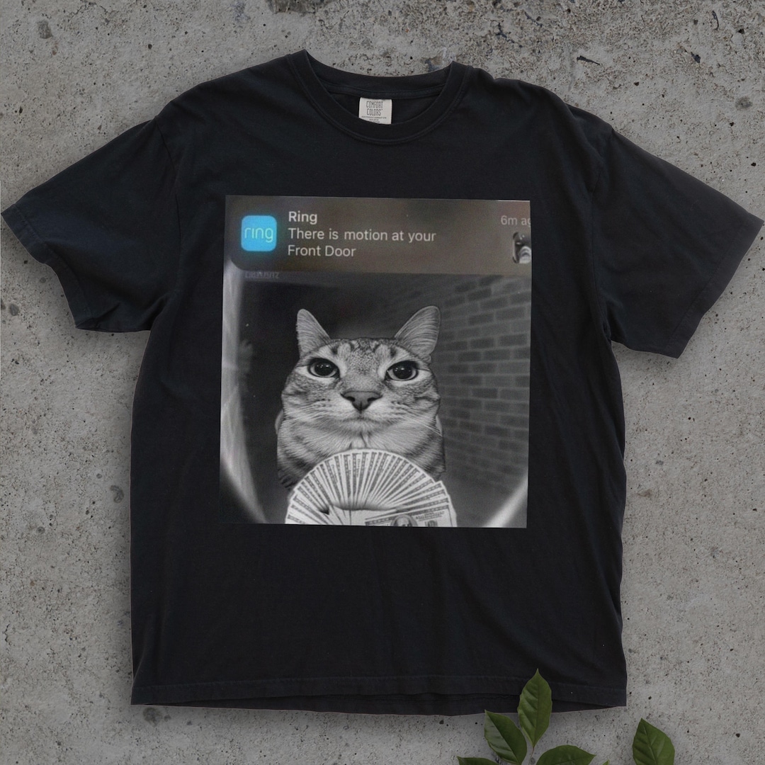 Ring Cat With Motion Meme - Funny Cat Shirt, Parody Tees, Funny Cat ...