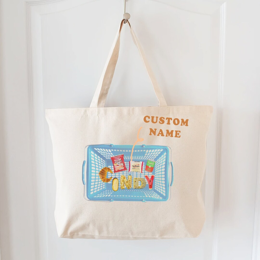 Personalised Shopping Bag, Custom Grocery Bag, Personalized Tote Bag ...
