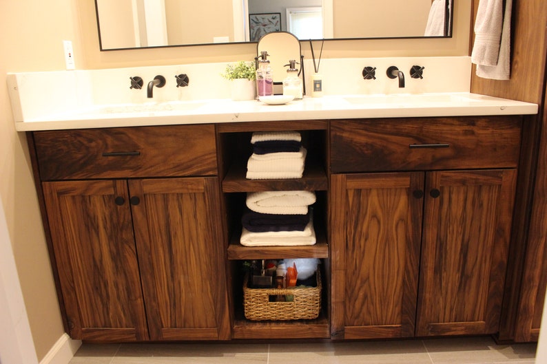 DIY Bathroom Double Vanity Build Plans - Beginner Friendly - Etsy