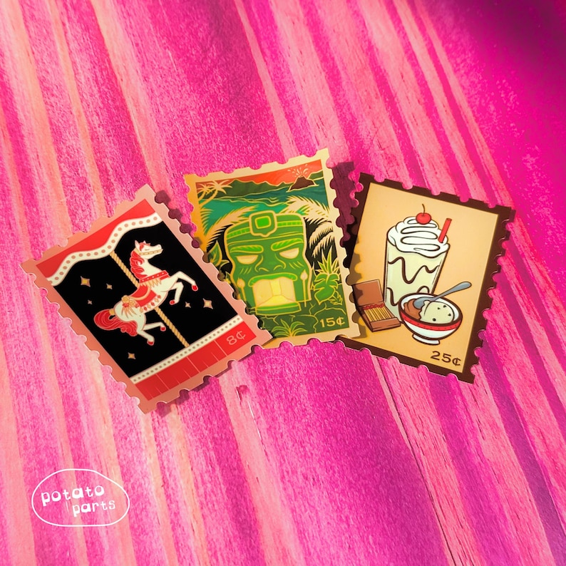 Nancy Drew Postage Stamp Die Cut Stickers - Three Vinyl Stickers - PACK ...