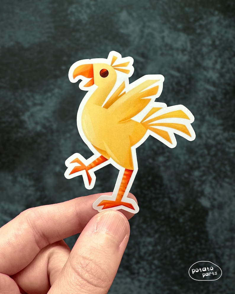 Chocobo Die Cut Sticker Cute Final Fantasy Vinyl Sticker - Etsy