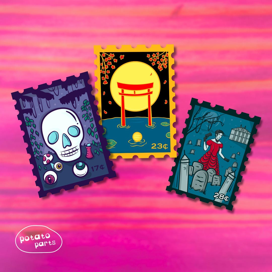Nancy Drew Postage Stamp Die Cut Stickers - Three Vinyl Stickers - PACK ...