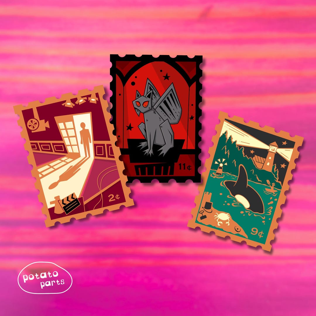Nancy Drew Postage Stamp Die Cut Stickers - Three Vinyl Stickers - PACK ...
