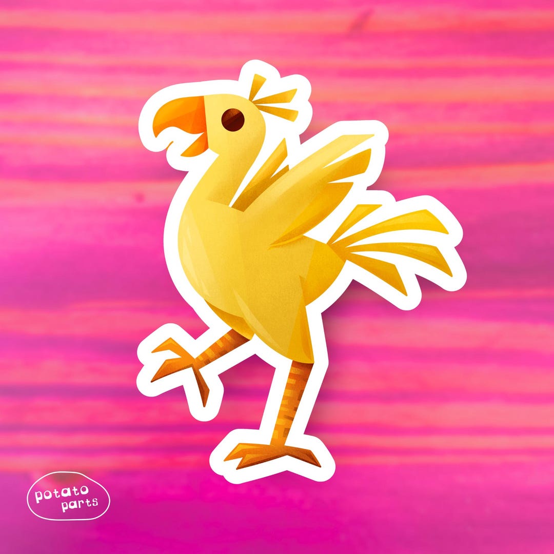 Chocobo Die Cut Sticker - Cute Final Fantasy Vinyl Sticker - Etsy