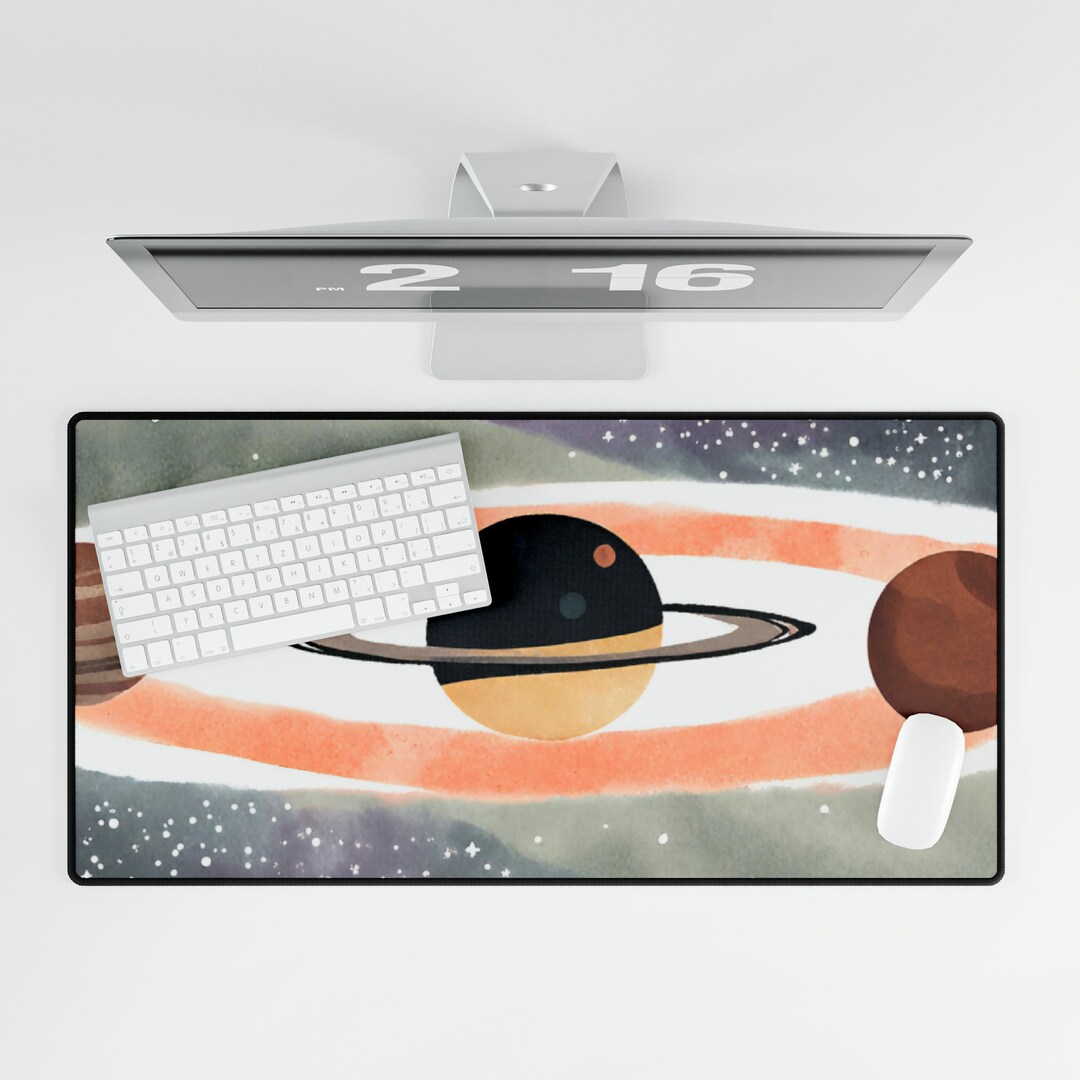 Minimalist Planets in Space Desk Mats - Etsy