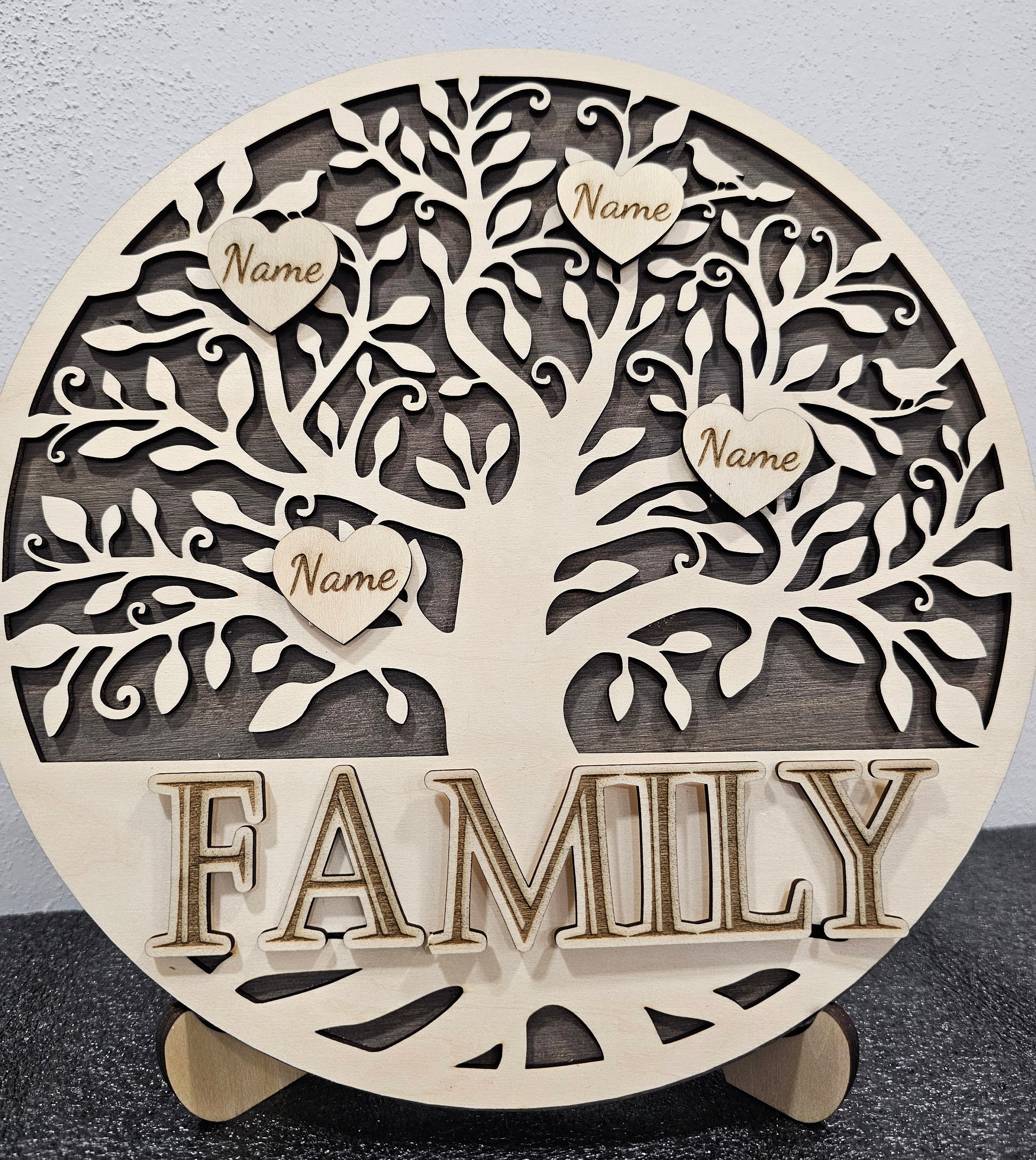 Family Name Tree of Life Customized, Laser Engraved, Mother's Day Gift ...