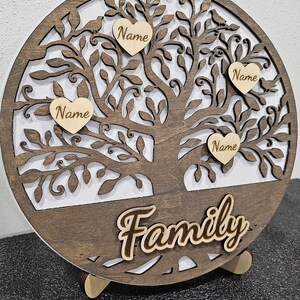 Family Name Tree of Life Customized, Laser Engraved, Mother's Day Gift ...