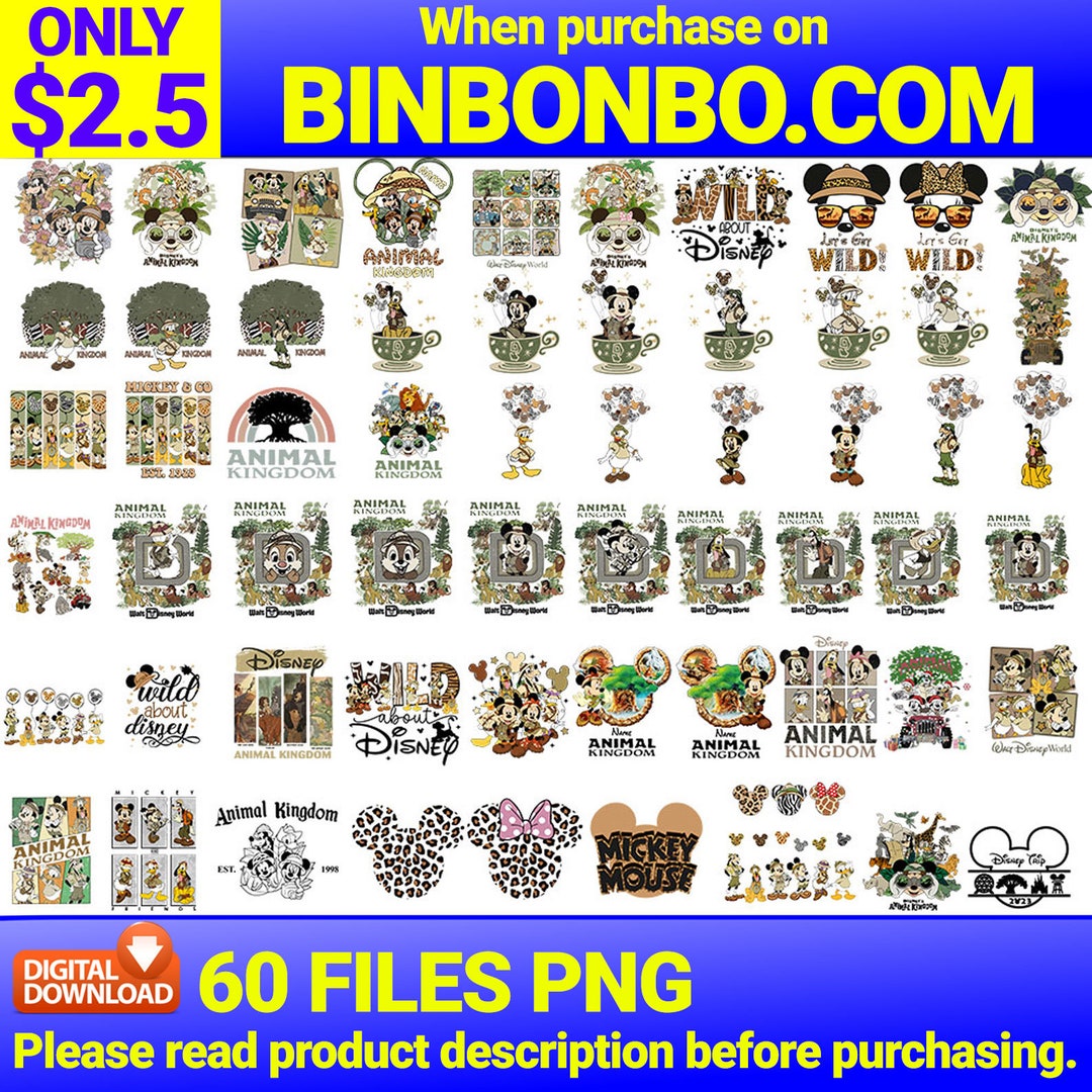 60 Animal Kingdom Bundle Png, Mouse and Friends, Family Trip Png ...