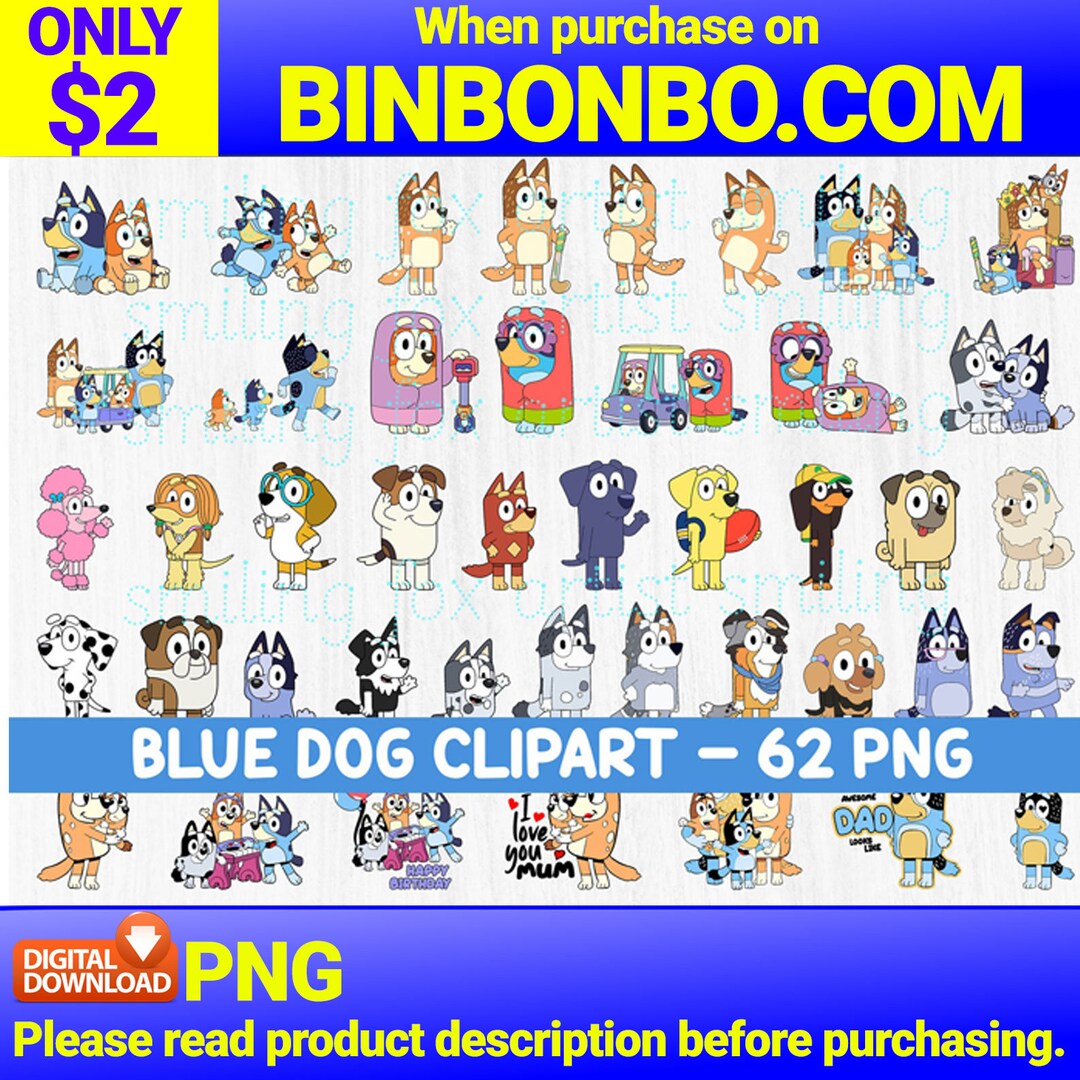 62 Blue Dog Png Bundle, Digital Download Png, Clipart Png, Stickers Png ...
