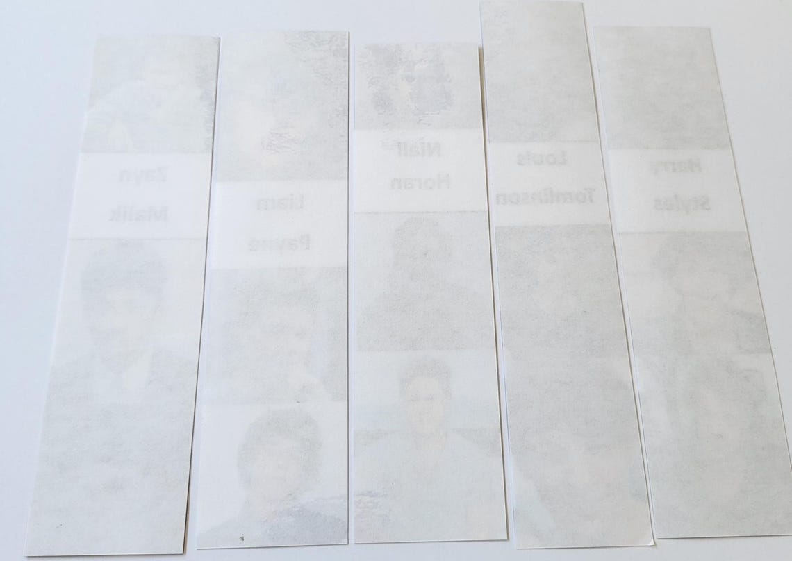 One Direction Bookmarks - Etsy