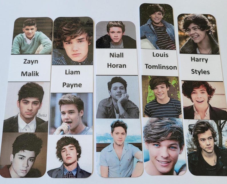 One Direction Bookmarks - Etsy