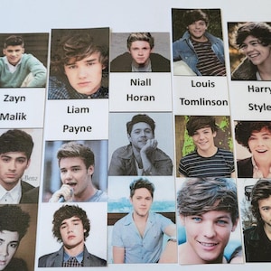 One Direction Bookmarks - Etsy