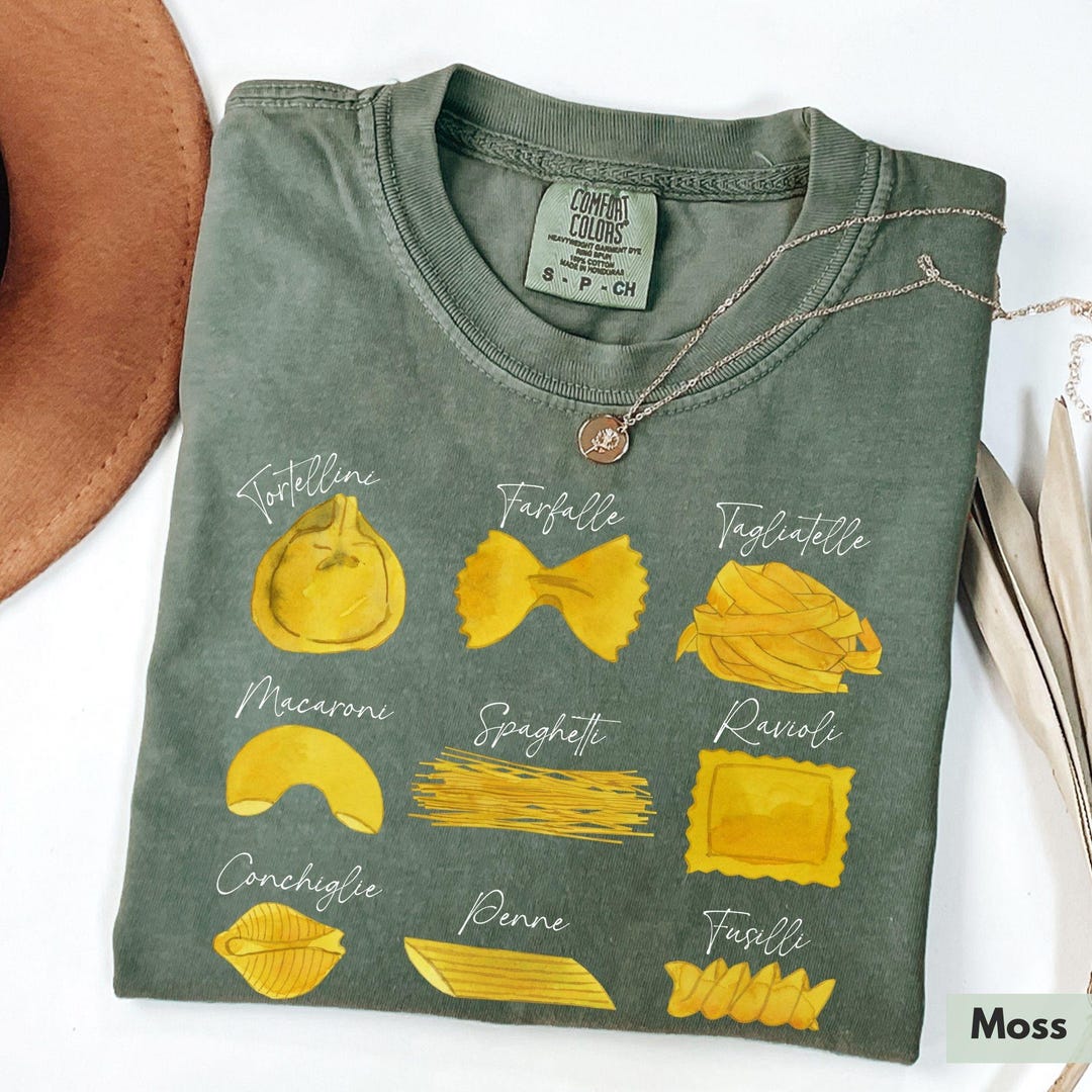 Comfort Colors® Pasta Shirt, Pasta Lover Gift, Spaghetti Shirt, Nonna ...