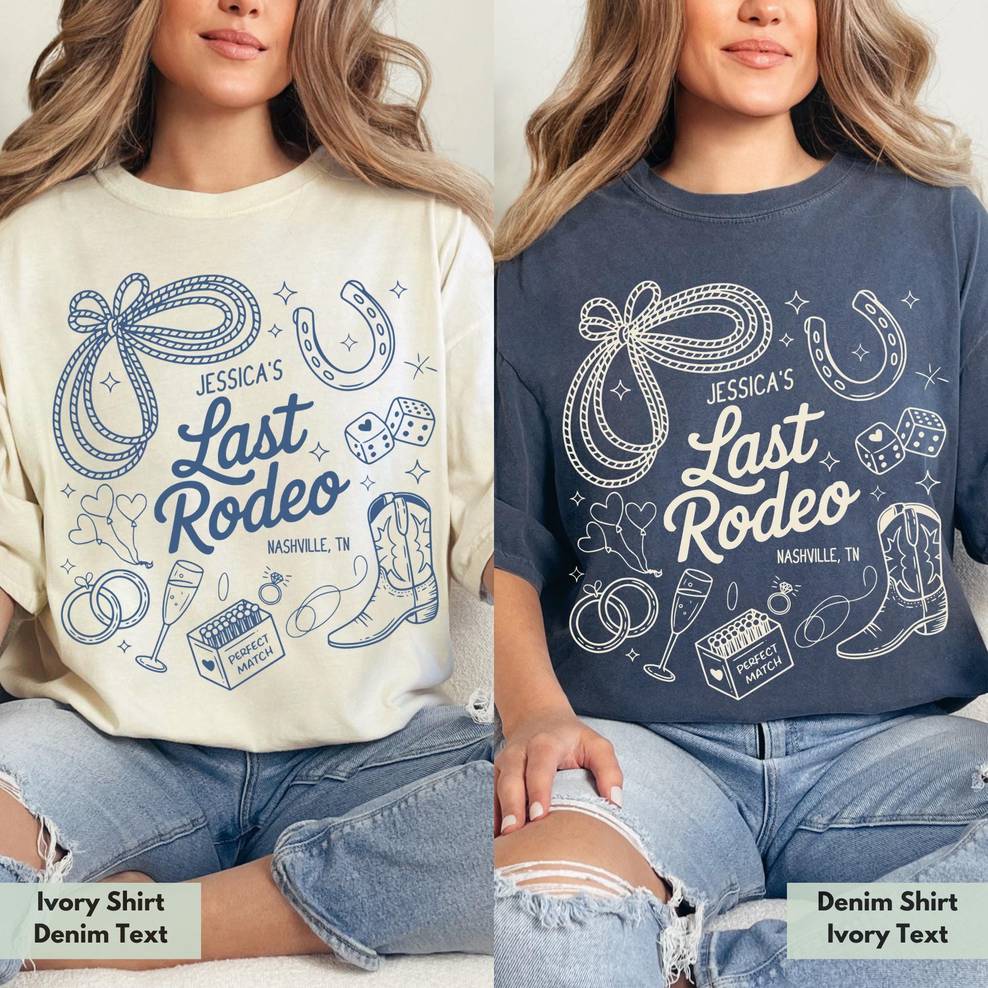 Comfort Colors® Custom Last Rodeo Bachelorette Shirts for Bridal Party ...