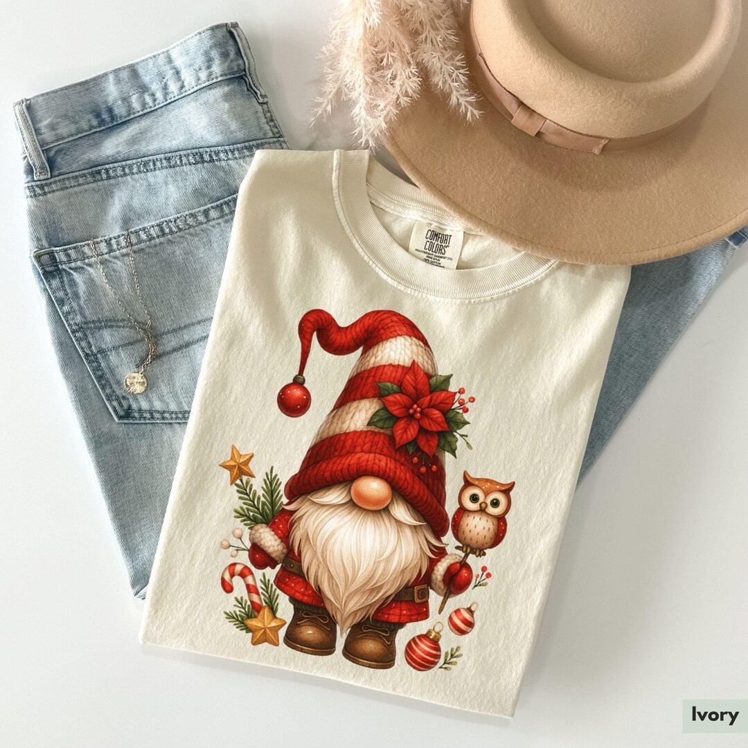 Comfort Colors® Christmas Gnome Shirt, Gnome Lover Christmas Gift, Cute ...