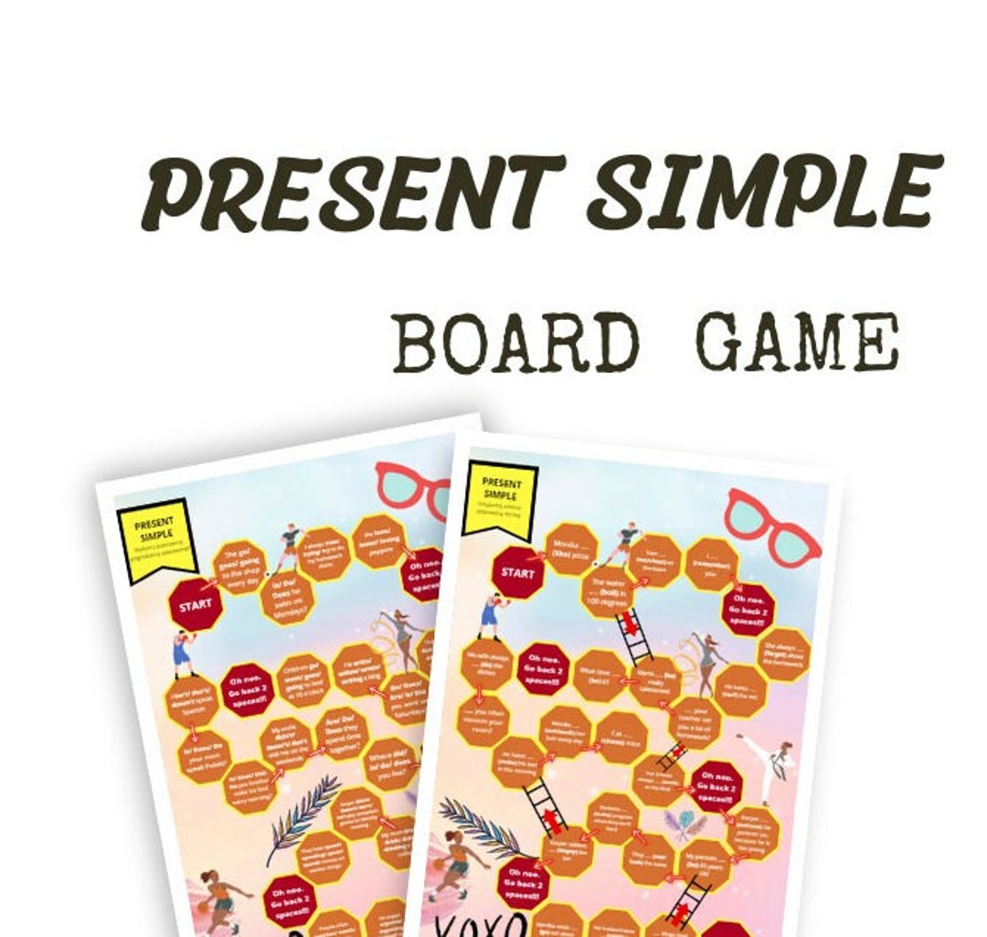 PRESENT SIMPLE Board Game - Etsy