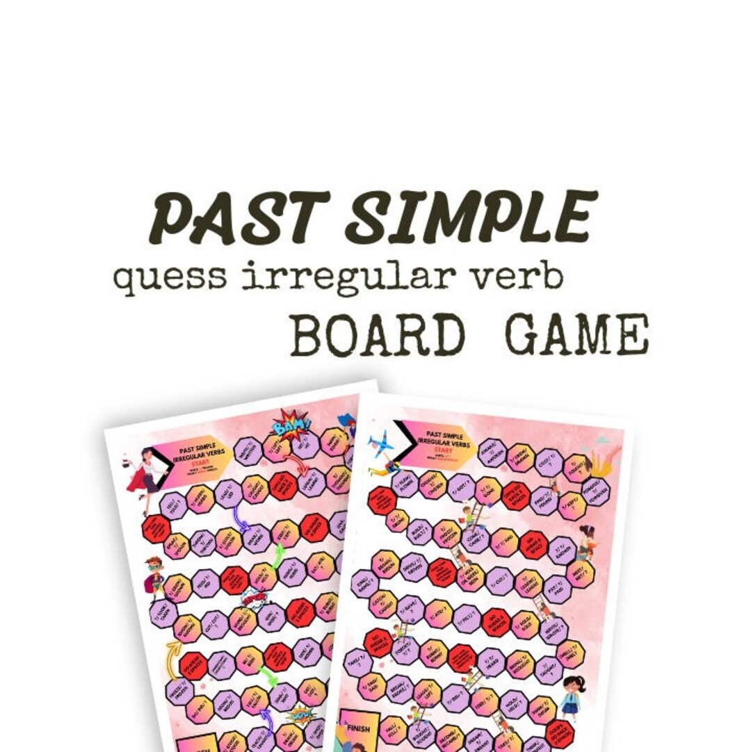 PAST SIMPLE Quess Irregular Verb GAME - Etsy
