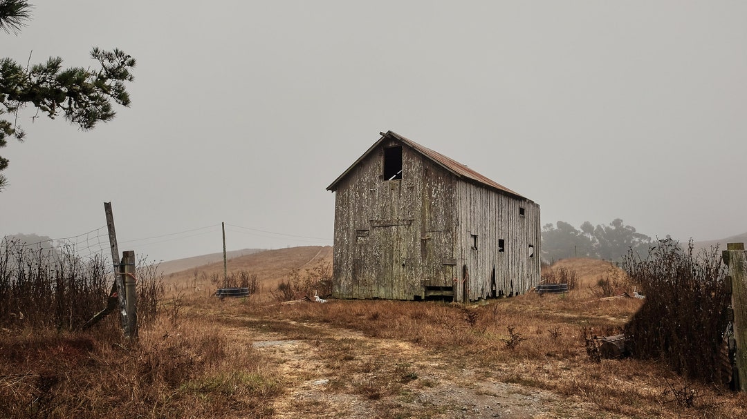 1860's Vintage Wine Country Barn Photo Original Rustic Wall Art Western ...