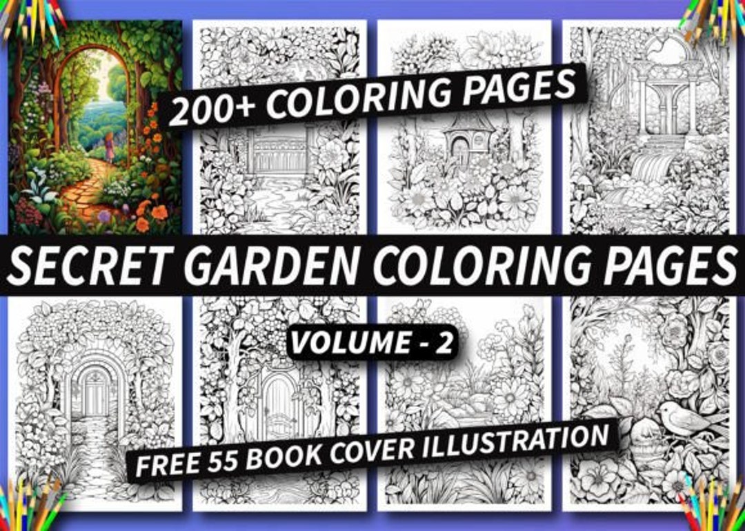 200 Secret Garden Coloring Pages - Etsy