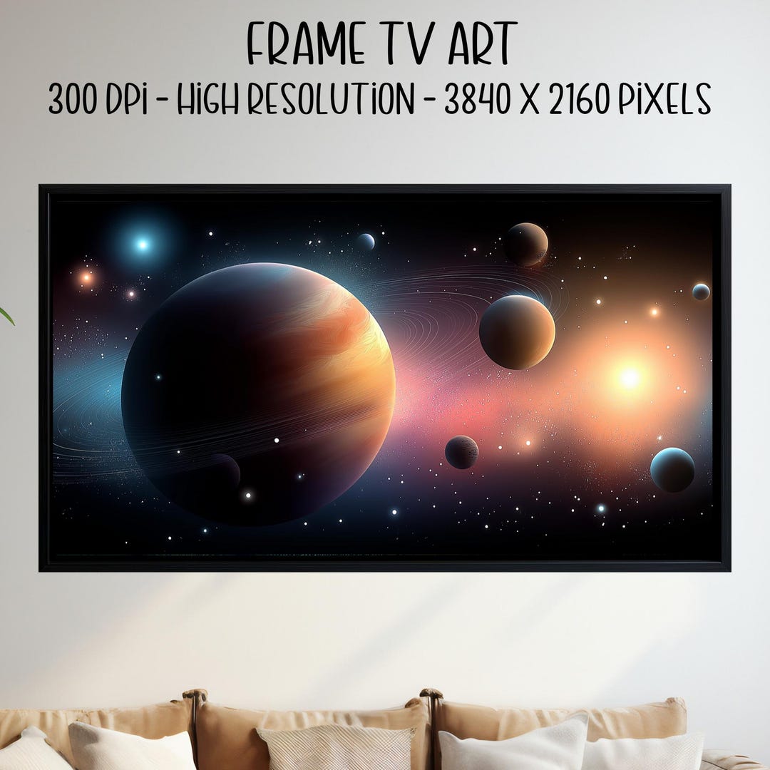 Space Planets Frame TV Art Solar System Galaxy Digital Download Smart ...
