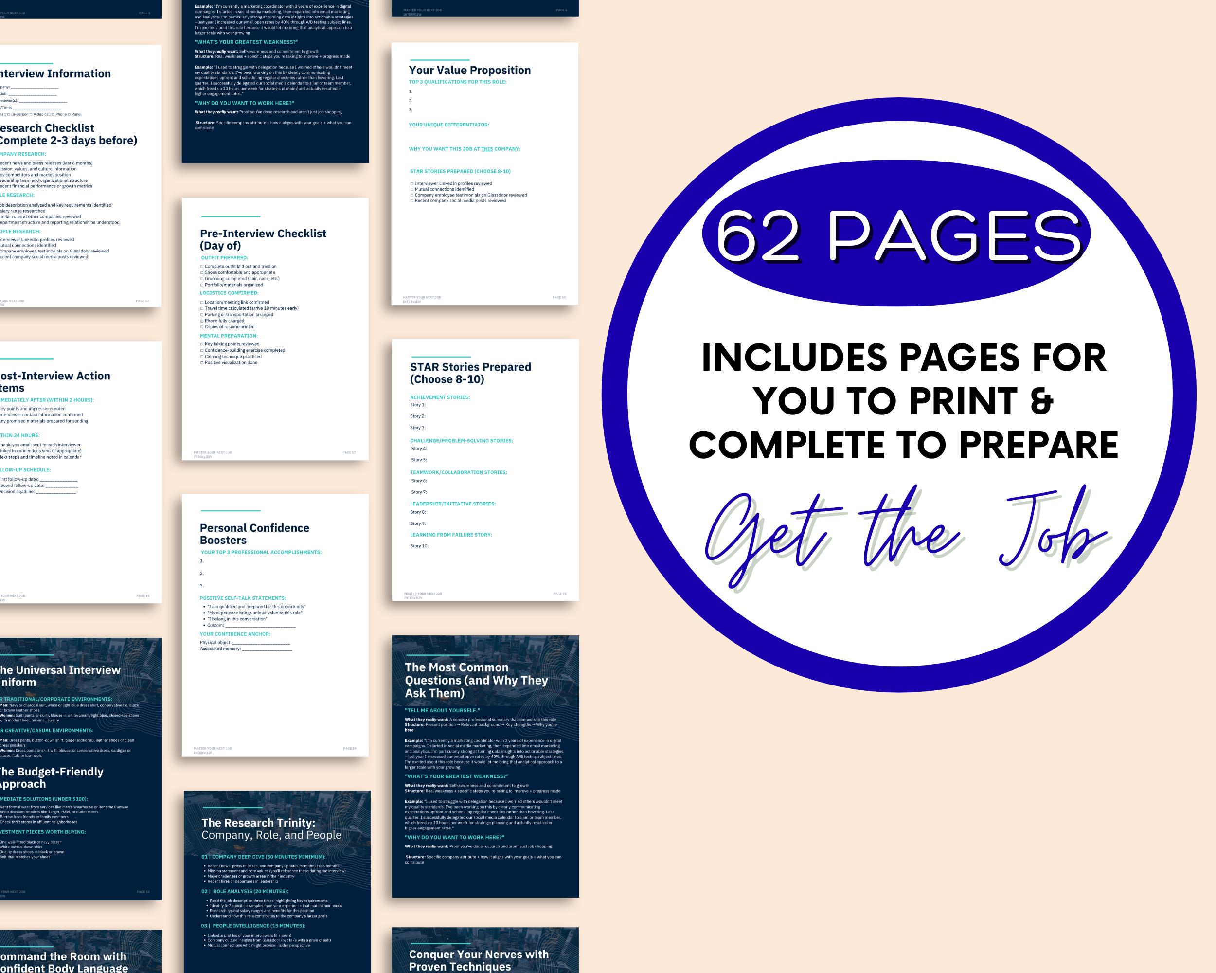 Job Interview Guide Digital Download, Interview Success 64-page PDF ...