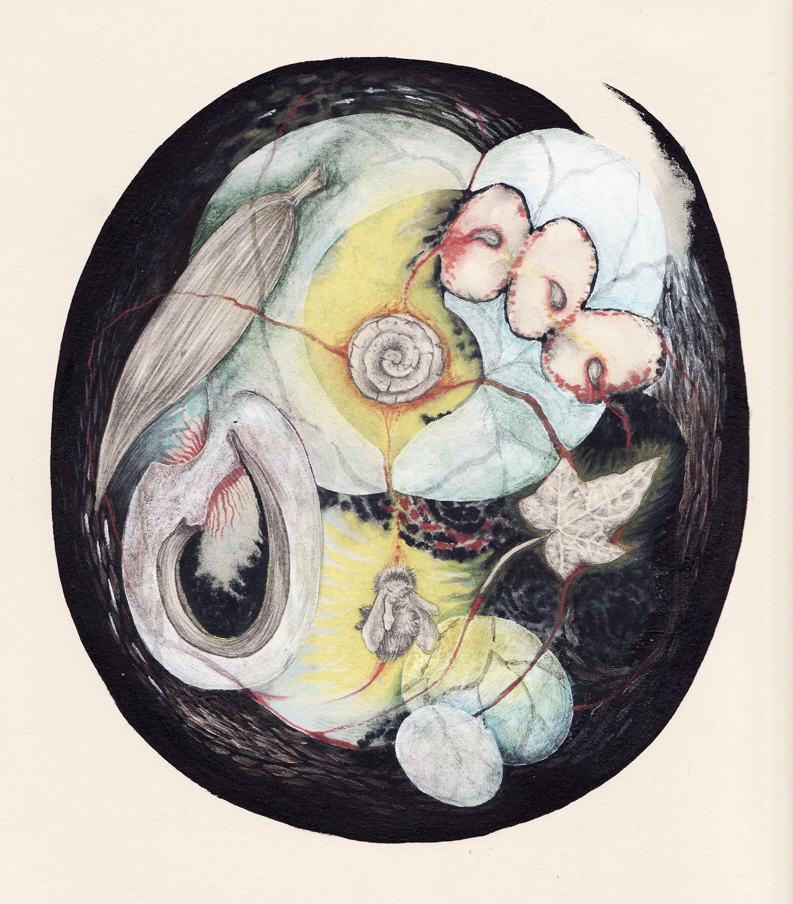 Original Art "microcosmos" Mixed-media on Paper 2-D Fine Art - Cosmic ...