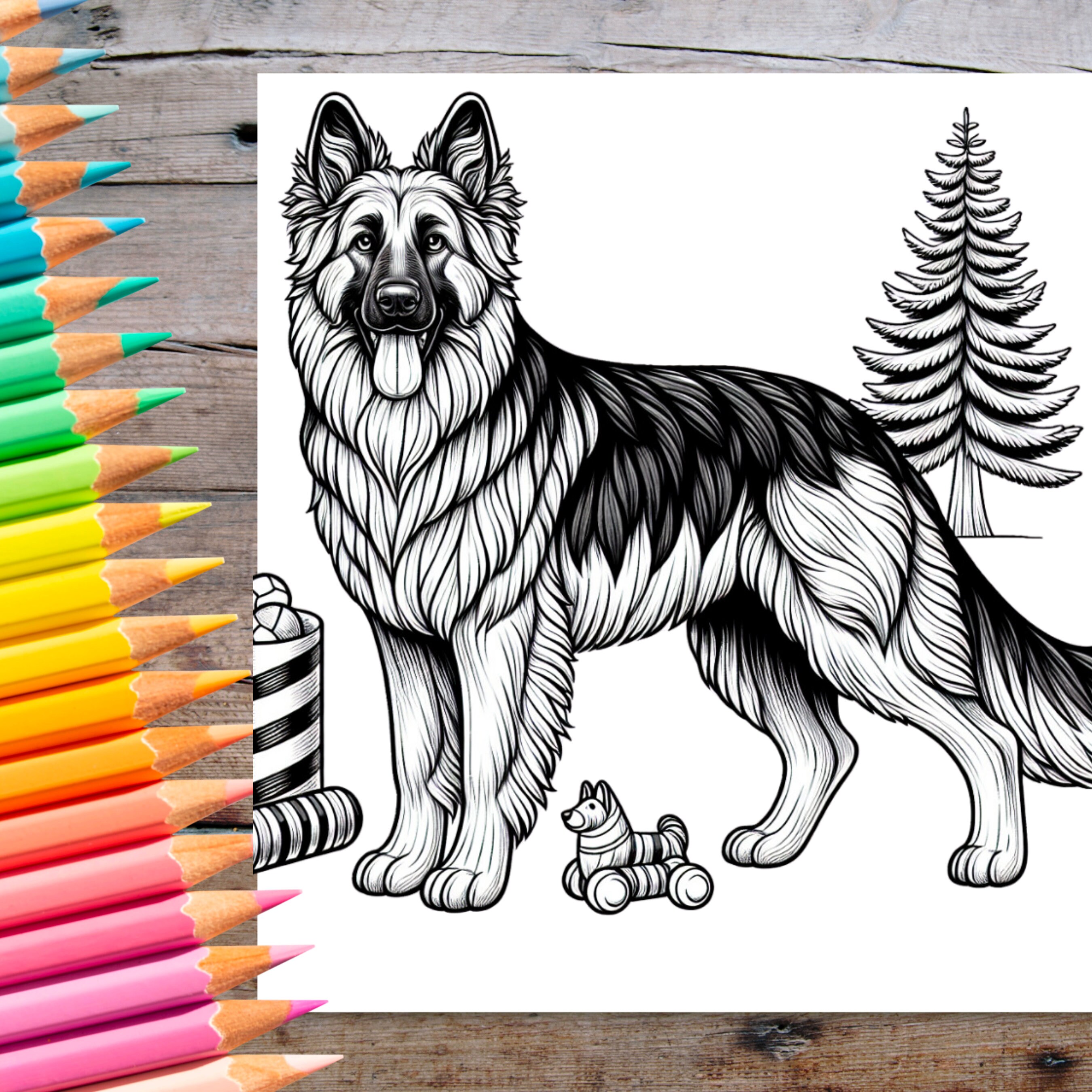 Coloring Pages, Relaxing Activity Filled With Love & Devotion for Dog ...