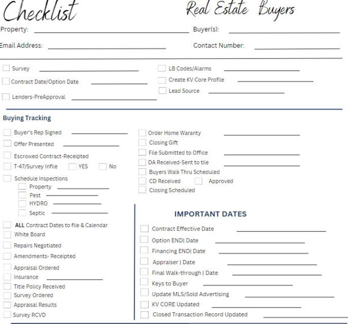 Checklist for Every Step in Any Real Estate Transaction for the Agent ...