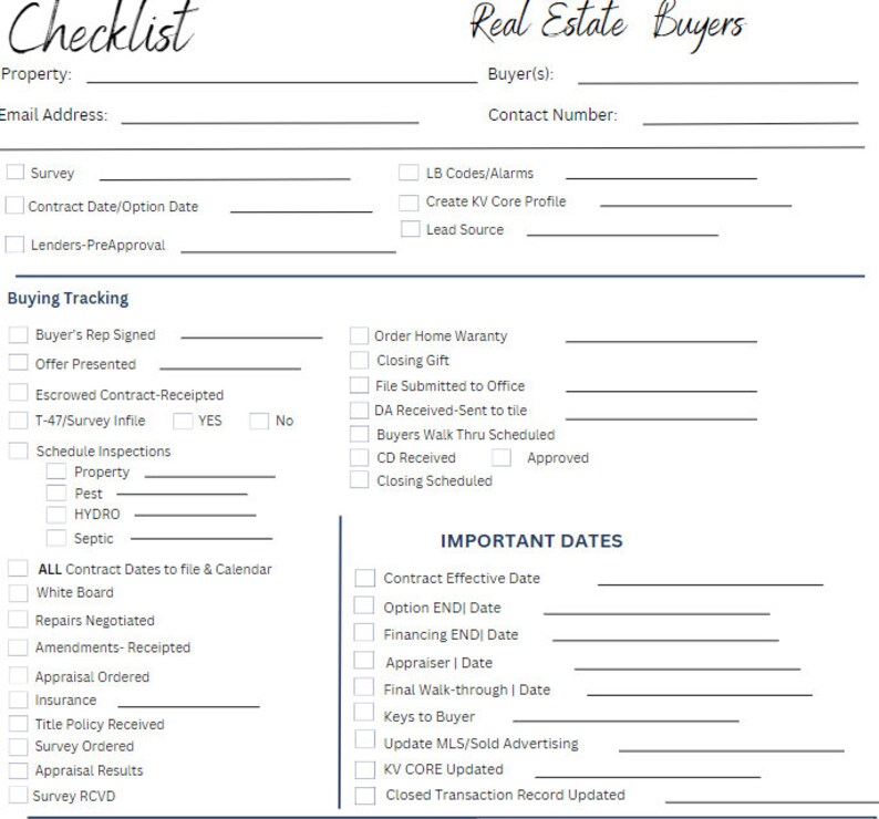 Checklist for Every Step in Any Real Estate Transaction for the Agent ...