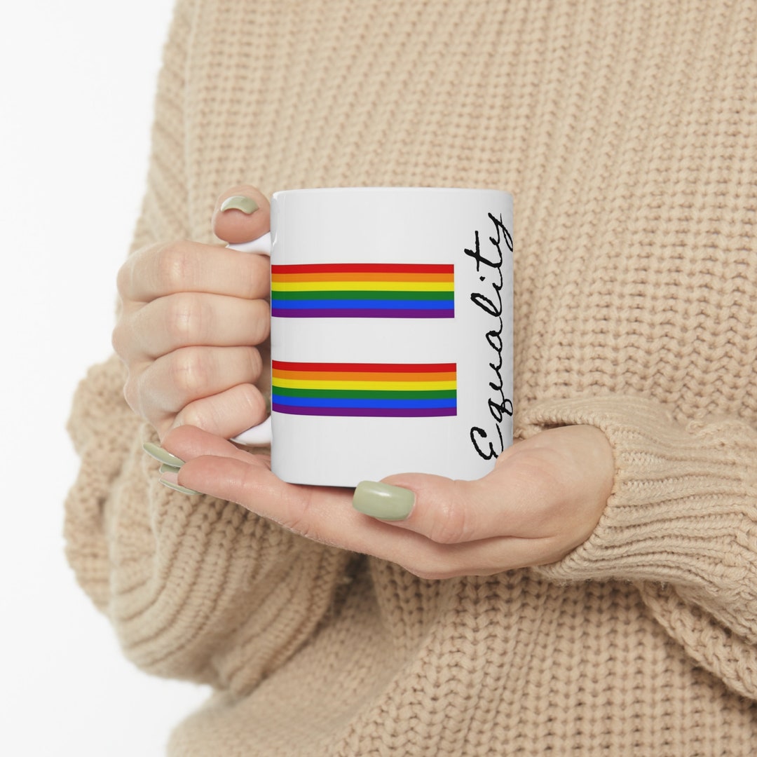 Unity in Equality: Rainbow Equal Sign Ceramic Mug 11oz - Etsy