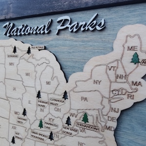 Custom National Park Travel Map, National Parks Marker, US Travel Map ...