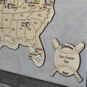 Custom Baseball Stadium Travel Map Tracker, Personal Ballpark Stadium ...