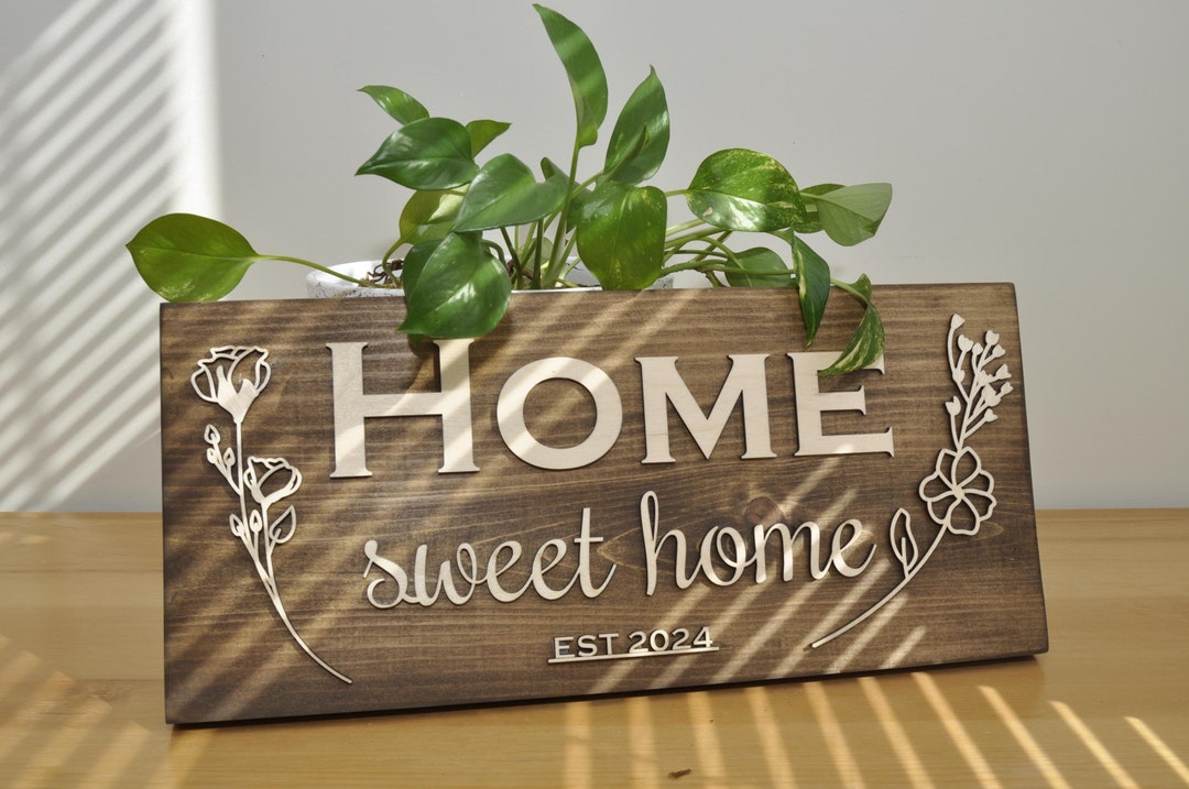 Home Sweet Home Sign, Housewarming Gift, Our First Home Sign, Relator ...