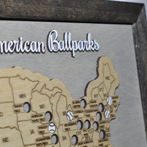 Custom Baseball Stadium Travel Map Tracker, Personal Ballpark Stadium ...