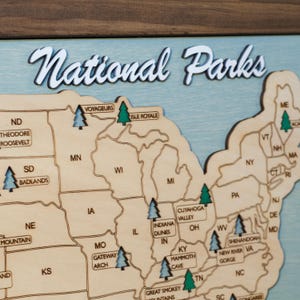 Custom National Park Travel Map, National Parks Marker, US Travel Map ...