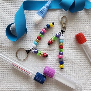 Pony Beads - Order of Draw Badge Clip/keychain - Venous AND Capillary ...