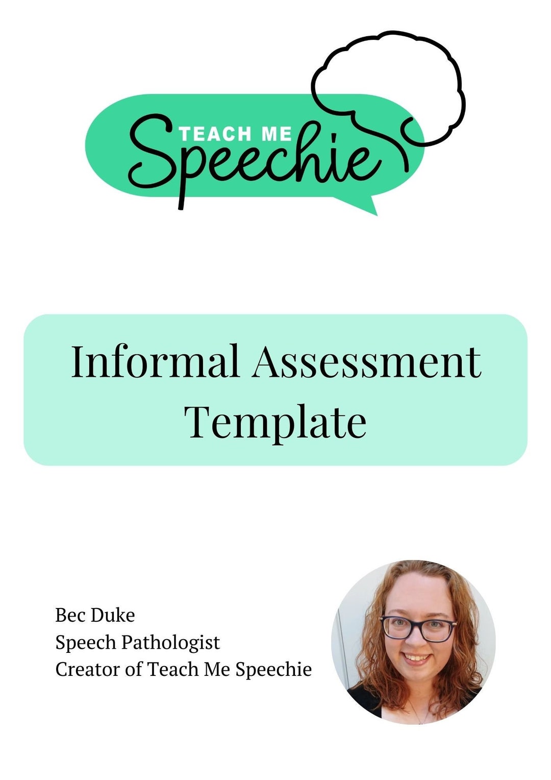 Informal Assessment Template (paediatric Speech Pathology) - Etsy